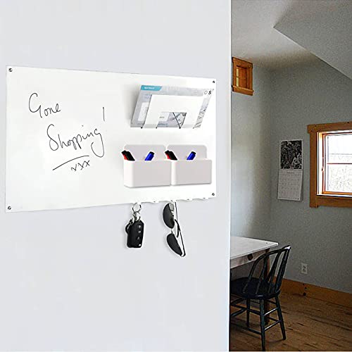 VieFantaisie Magnetic Dry Erase Marker Holder, Whiteboard Marker Holder, Magnet Pen Holder, Magnetic Marker Holder for Fridge, Whiteboard, Locker, School, Office, Home, Magnetic Cup, 1 Pack, White