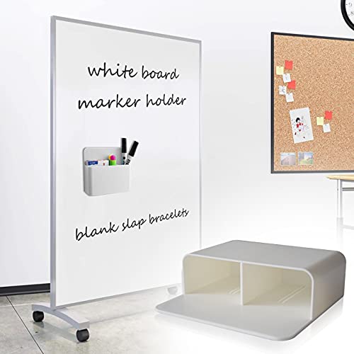 VieFantaisie Magnetic Dry Erase Marker Holder, Whiteboard Marker Holder, Magnet Pen Holder, Magnetic Marker Holder for Fridge, Whiteboard, Locker, School, Office, Home, Magnetic Cup, 1 Pack, White