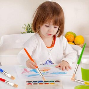 Paint Brushes, Anezus 30 Kids Paint Brushes Bulk Children Paint Brushes Set with Jumbo Round Watercolor Paint Brush and Large Flat Craft Paint Brushes