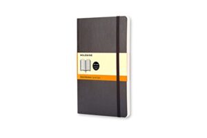 moleskine classic notebook, soft cover, large (5 x 8.25″) ruled/lined