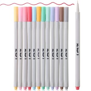 mr. pen- fineliner pastel pens, 12 pack, pastel colors, bible pens, no bleed fine point pen, no smudge fine tip markers, journal pens, fine tip pens, drawing pen, note taking pen