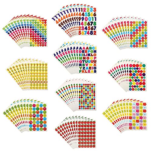 Small Stickers for Kids Toddlers – 5800 Pcs MoCeYa Assorted Stickers for Toddlers, 100 Bulk Sticker Sheets Reward School Stickers for Students, Back to School Supplies