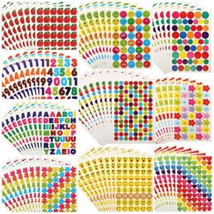 small stickers for kids toddlers – 5800 pcs moceya assorted stickers for toddlers, 100 bulk sticker sheets reward school stickers for students, back to school supplies