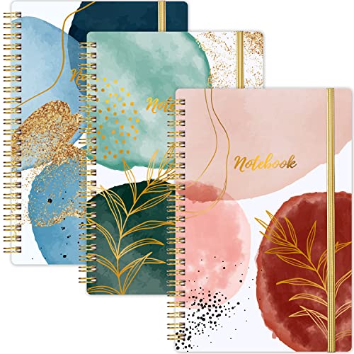 Notebook - 3 Pack A5 Lined Journal Notebooks, 8.3'' x 6'', Journal Notebook with Thick Paper, Classic College Ruled Notebooks for Office, School Supplies