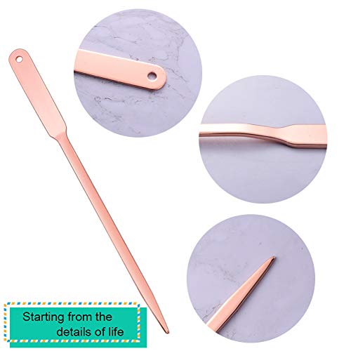 WXJ13 2 Pack Letter Openers Stainless Steel Lightweight Hand Envelope Slitter, Silver and Rose Gold