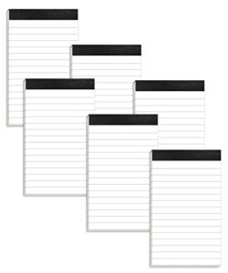 6 pack small notepads refills memo pads 3 x 5 inch lined writing note pads with 30 sheets note pad paper in each pad mini pocket notebook refills for taking notes and reminders organization planning