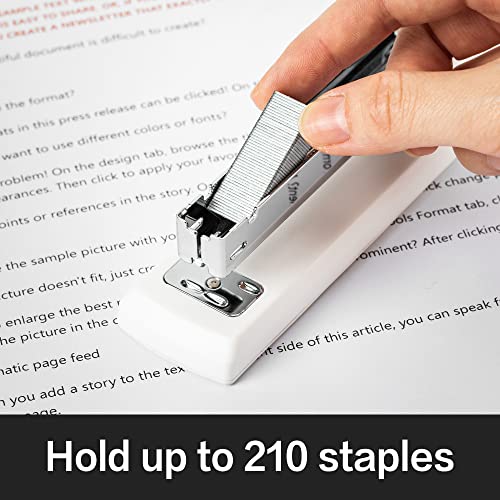 Deli Stapler, Desktop Stapler, Office Stapler, 25 Sheet Capacity, Includes 1000 Staples and Staple Remover, White