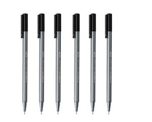 staedtler triplus fineliner black 0.3mm – pack of six