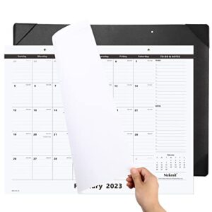 Nekmit Large Desk Calendar 2023 with Desk Protecting Pad, Runs From Now - Jun 2024, 22" x 17" Desk Pad Calendar for Life Planning or Organizing