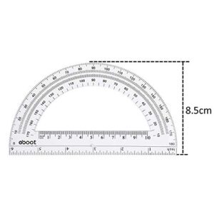 Plastic Protractor Math Protractors 180 Degrees, 6 Inch, Clear, Pack of 2