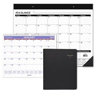 AT-A-GLANCE 2023 Monthly Planner, DayMinder, 8" x 12", Large, Faux Leather, Black (SK200)