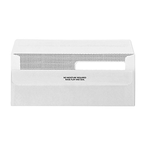 500 No. 10 Flip and Seal Double Window Security Envelopes - Perfect Size for Multiple Business Statements, Quickbooks Invoices, and Return Envelopes -Number 10 Size 4 1/8 X 9 ½ Inch