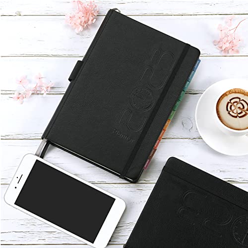 2023 Planner - Planner 2023 with Pen Loop, to Achieve Your Goals & Improve Productivity, January 2023 - December 2023, Thick Paper, Inner Pocket, 5.75" x 8.25", Black