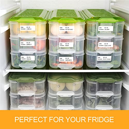 Labelebal 500pcs Food Labels,1 x 3 Inch Freezer Labels Removable for Food Containers, Mason Jar Labels, No Residue Food Storage Labels Perfect for Kitchen