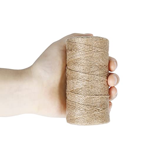 Shintop 328 Feet Natural Jute Twine Best Industrial Packing Materials Heavy Duty Natural Jute Twine for Arts and Crafts and Gardening Applications (328 Feet Twine)