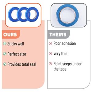 Bates- Painters Tape, 0.7 inch Paint Tape, 3 Pack of Painter Tape, Painting Tape, Masking Tape, Blue Masking Tape, Painting Supplies, Wall Safe Tape, Paint Tape, Blue Painter Tape, Tape for Drop Cloth