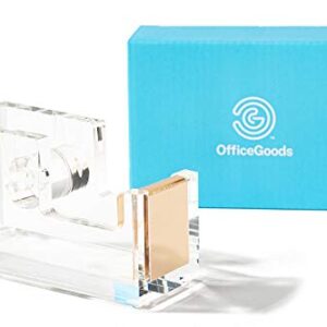 Acrylic & Gold Tape Dispenser by OfficeGoods - A Classic Design to Brighten Up Your Desk and Office