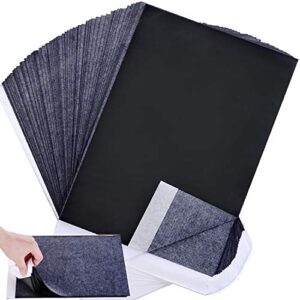 carbon paper, black graphite transfer tracing paper for wood, paper, canvas and other art surfaces- 100 sheets