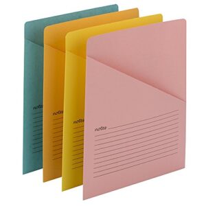 smead organized up notes slash file jacket, letter size, assorted colors, 12 per pack (75427)