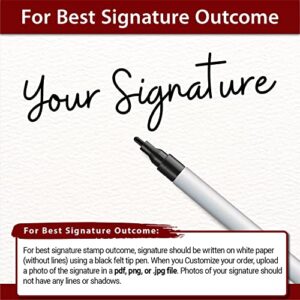 Custom Signature Stamp - Self Inking Personalized Signature Stamp | Choose Ink Color | Great for Signing Legal Documents, Checks and Other Paperwork at Home and at Work