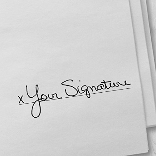 Custom Signature Stamp - Self Inking Personalized Signature Stamp | Choose Ink Color | Great for Signing Legal Documents, Checks and Other Paperwork at Home and at Work