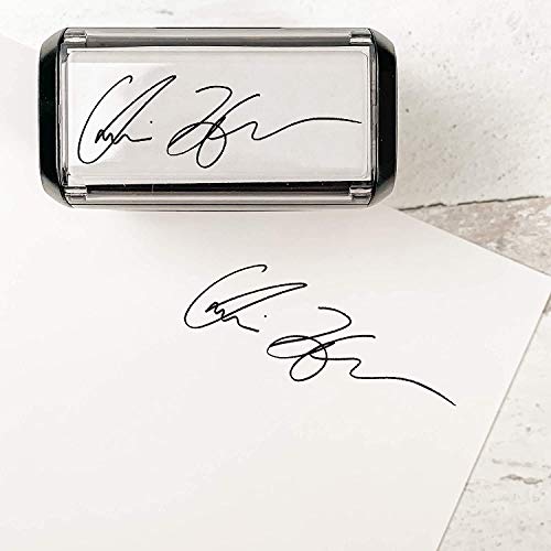 Custom Signature Stamp - Self Inking Personalized Signature Stamp | Choose Ink Color | Great for Signing Legal Documents, Checks and Other Paperwork at Home and at Work