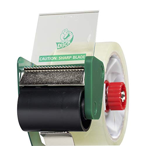 Duck Brand Handled Tape Gun With Clear Packing Tape, 1.88 Inch x 54.6 Yard (669332)