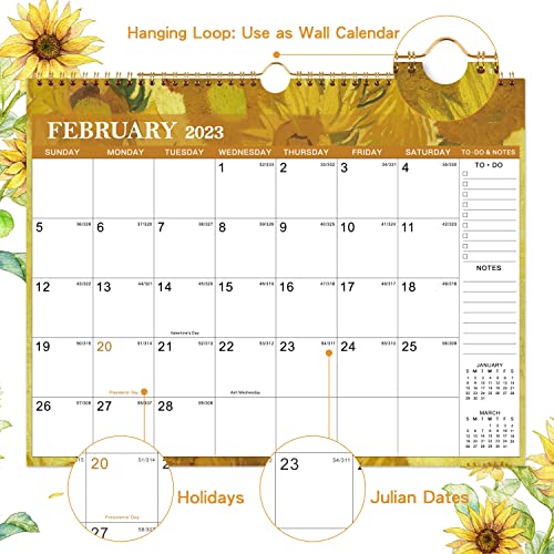 2023 Wall Calendar - Wall calendar 2023-2024, January 2023 - June 2024, 18 Months Wall Calendar, 14.6” × 11.4”, Twin-Wire Binding, Premium Paper, Blank Blocks - Art Paintings Design