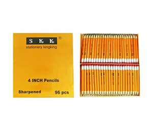 skkstationery half pencils with eraser tops, golf, classroom, pew – #2 hb, hexagon, pre-sharpened, 96/box.