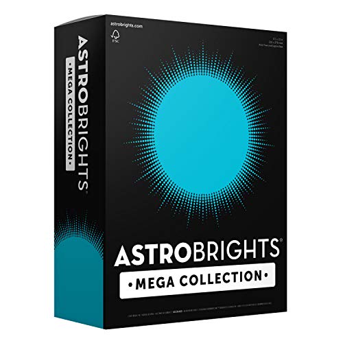 Astrobrights Mega Collection, Colored Cardstock, Bright Blue, 320 Sheets, 65 lb/176 gsm, 8.5" x 11" - MORE SHEETS! (91628)