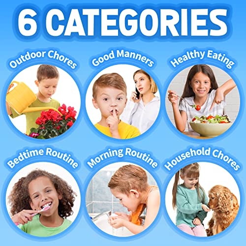 Chore Chart for Multiple Kids, Behavior Chart for Kids at Home, Dry Erase, and Magnetic Reward Chart for 2 Kids, Includes 54 Chores