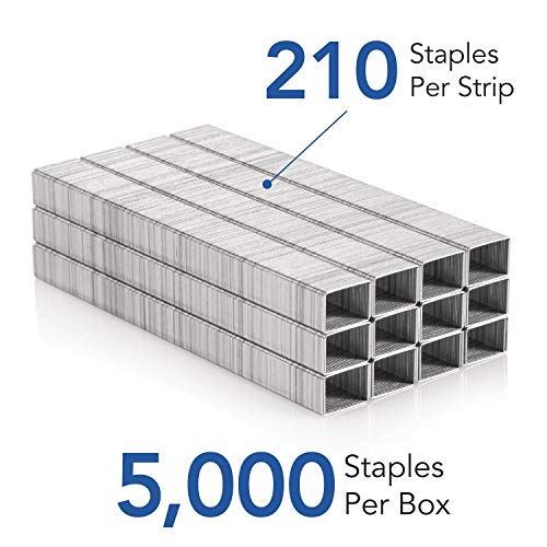 Swingline Staples, High Capacity, 60 Sheet Capacity, 5/16" Length, 210/Strip, 5000/Box (S7081032)