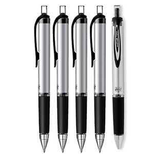 uni-ball impact rt retractable bold point gel pens, 5 black ink pen (65870)