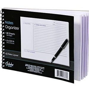 iQ Notes Organizer Tablet - Spiral Bound - 80 Sheets - 6 x 8.5 Inches