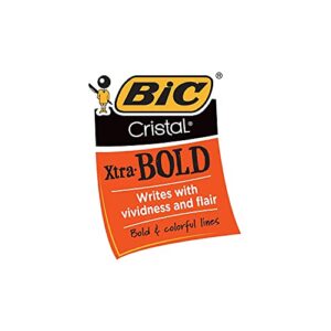 BIC Msb11bk Cristal Xtra Bold Ballpoint Stick Pen, Black Ink, 1.6Mm, Bold, Dozen