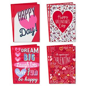 hallmark valentines day cards for kids classroom assortment, be happy (8 valentine’s day cards with envelopes)