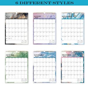 Calendar 2023-2024 - Wall Calendar 2023-2024, 12" x 17", January 2023 - June 2024, 2023 Wall Calendar with 18 Month, Thick Paper,Twin-Wire Binding + Hanging Hook + Large Blocks with Julian Dates - Black Waterink