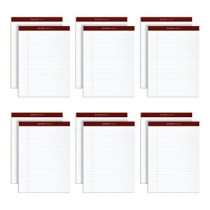 tops docket gold writing pads, 8-1/2 x 11-3/4, legal rule, white paper, 50 sheets, 12 pack (63960)