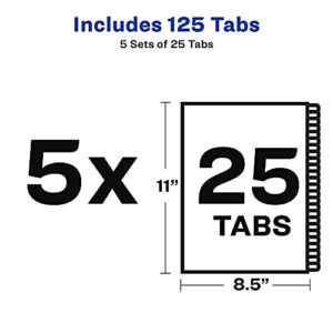 Avery 26-50 Legal Exhibit Dividers for 3 Ring Binders, 25-Tab Sets, Allstate Style, 5 Binder Divider Sets (21702)