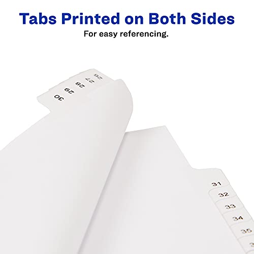 Avery 26-50 Legal Exhibit Dividers for 3 Ring Binders, 25-Tab Sets, Allstate Style, 5 Binder Divider Sets (21702)