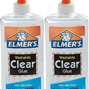 Elmer's Liquid School Glue, Clear, Washable, 9 Ounces, 1 Count Pack of 2