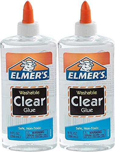 Elmer's Liquid School Glue, Clear, Washable, 9 Ounces, 1 Count Pack of 2