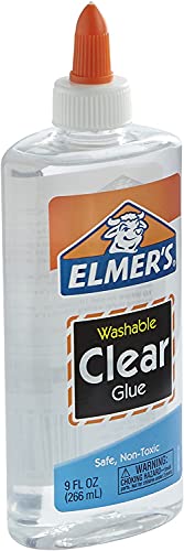 Elmer's Liquid School Glue, Clear, Washable, 9 Ounces, 1 Count Pack of 2