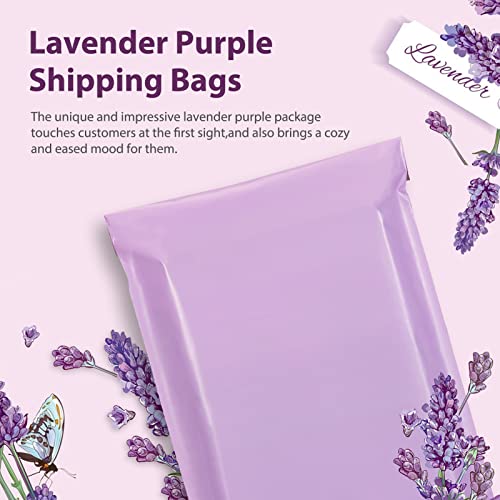 Fuxury Poly Mailers 12x15.5Inch 100 Pcs, Waterproof Shipping Bags for Clothing, Strong Adhesive Shipping Envelopes for Small Business Suppliers, Self Seal Mailers Poly Bags Mailing Envelopes Purple