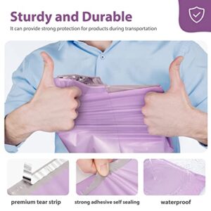 Fuxury Poly Mailers 12x15.5Inch 100 Pcs, Waterproof Shipping Bags for Clothing, Strong Adhesive Shipping Envelopes for Small Business Suppliers, Self Seal Mailers Poly Bags Mailing Envelopes Purple