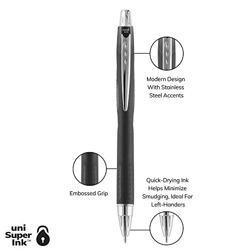 uni-ball Jetstream RT Retractable Ballpoint Pens Fine Point, 0.7mm, Assorted, 3 Pack