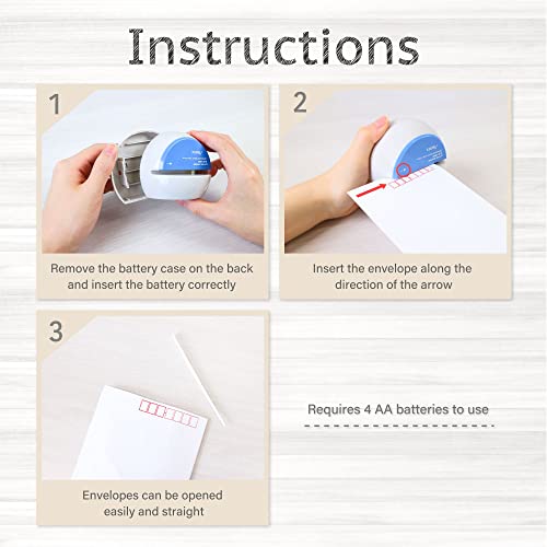 Electric letter opener, Letter openers envelope, Envelope opener, Blue Asmix LO80B (Japan import)