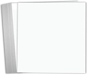 hamilco white cardstock scrapbook paper 12×12 65lb card stock – 25 pack