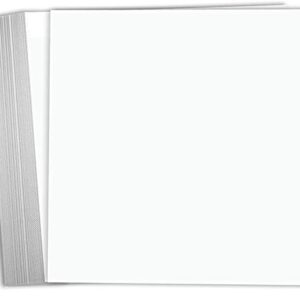 Hamilco White Cardstock Scrapbook Paper 12x12 65lb Card Stock – 25 Pack