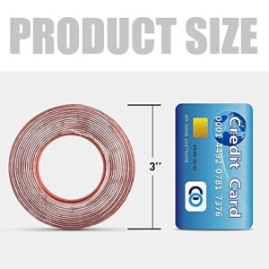 Double Sided Tape Heavy Duty - 1/2"10' Acrylic Strong Adhesive Removable Double Sided Mounting Tape Clear for Carpet Fix/Home Office Wall/DIY Crafts/Poster/LED Lights/Car Glass Decor